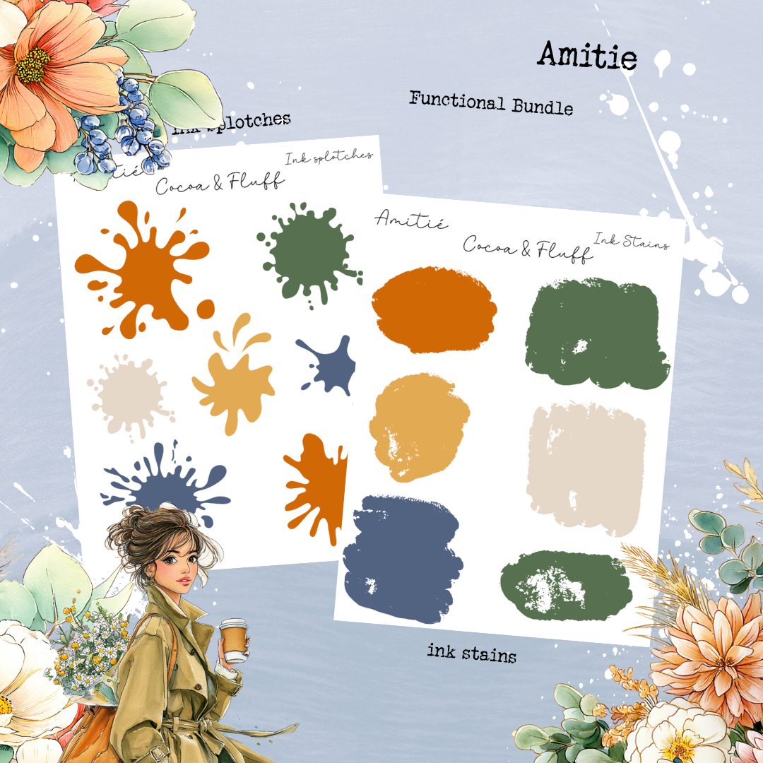 Functional Planner Stickers – Amitié – Cocoa & Fluff