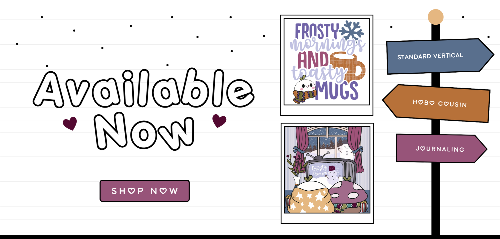 Cocoa & Fluff hand drawn stickers to stick on stuff!